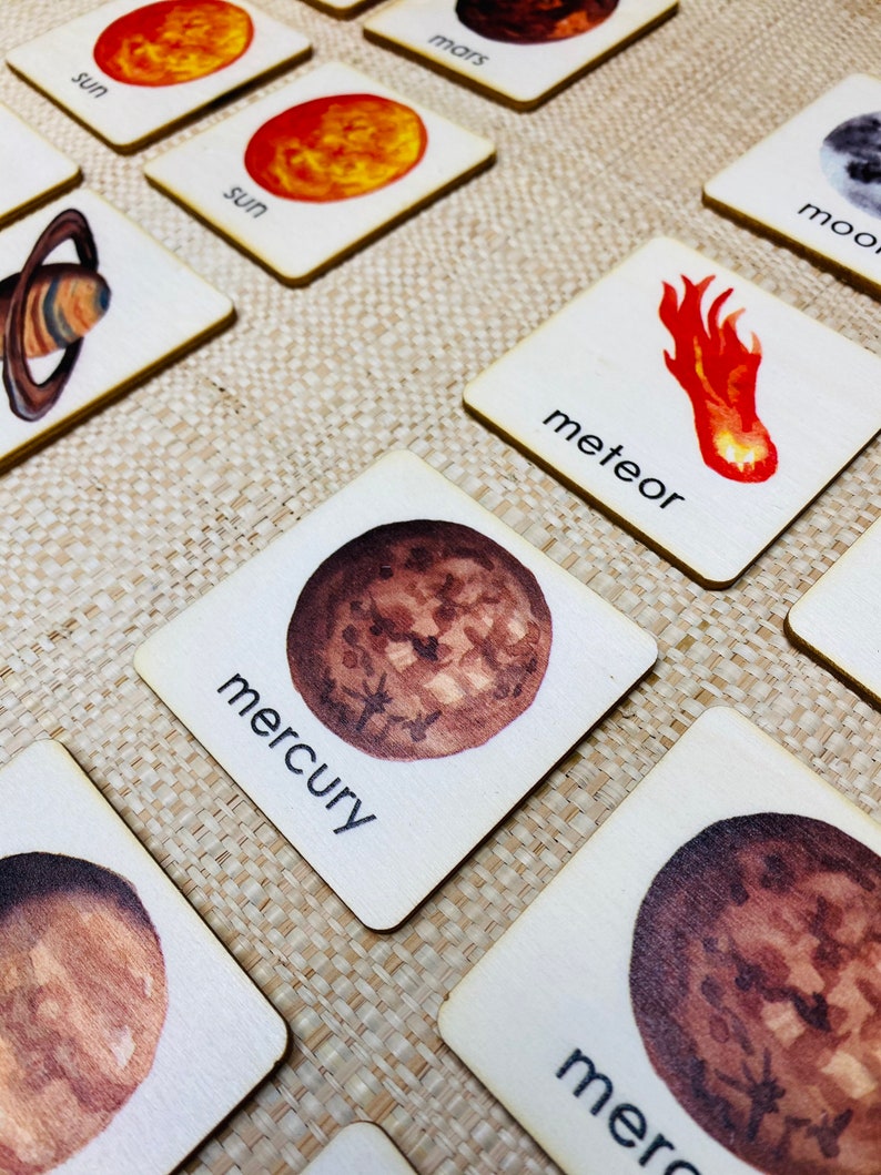 Solar System Wooden Memory Game for Kids Montessori Toys - Etsy