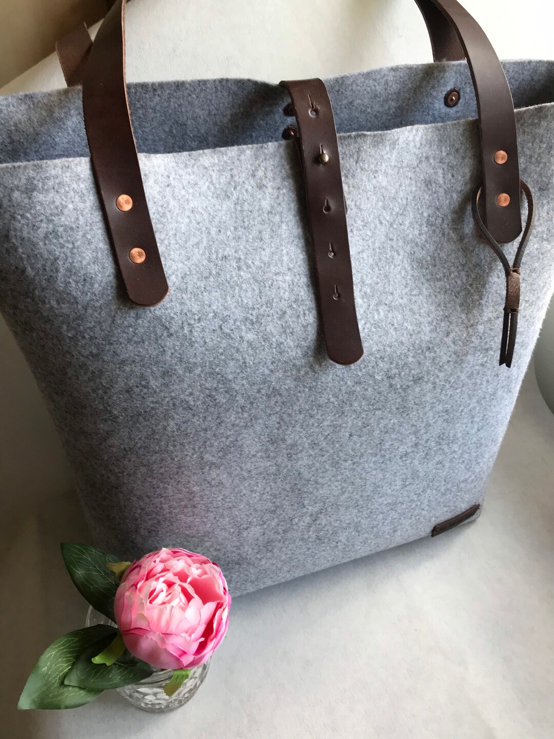 Felt Tote Bag, Women’s Bag, Felt Shoulder Bag, Gift for Mum, Gift ...