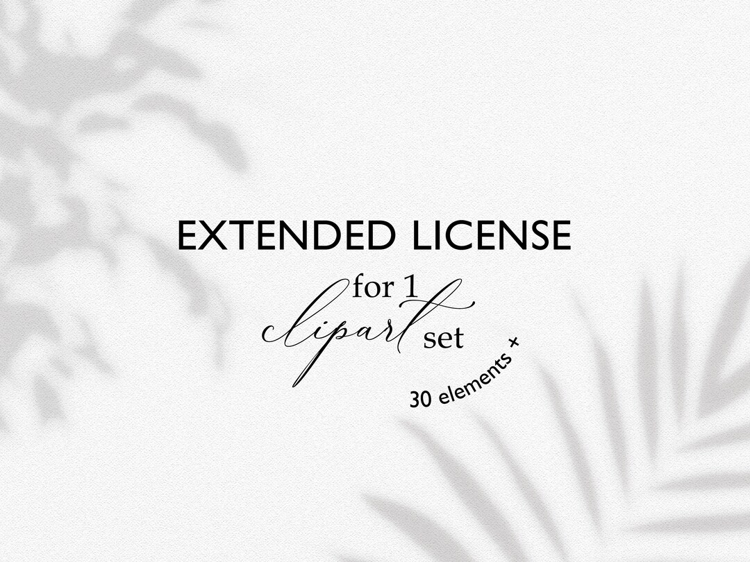 Extended License for 1 Clipart Set 30 Elements. Graphic Collection ...