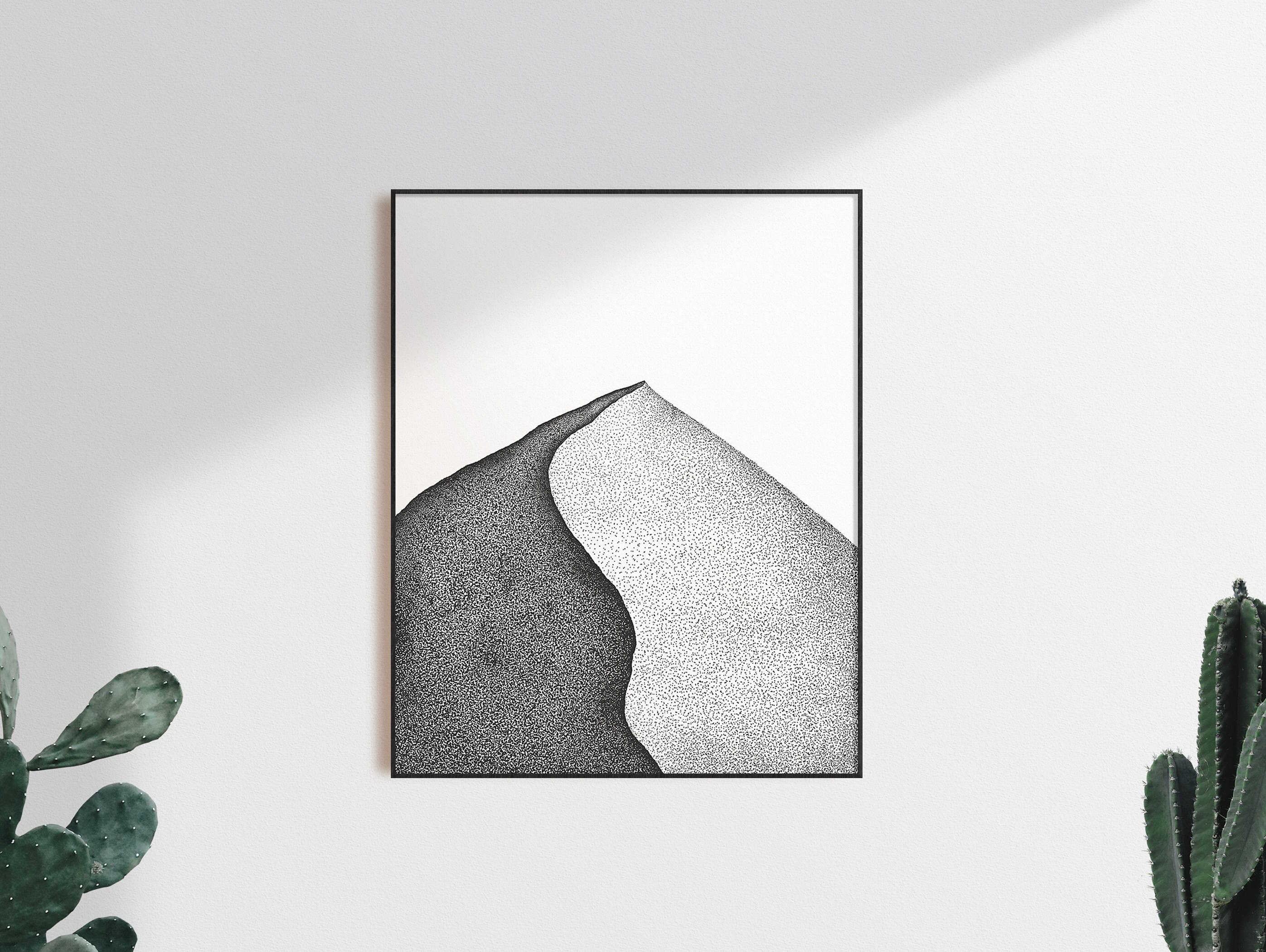 Printable Dunes Sand Art Print. Digital Minimalist Mountain. - Etsy