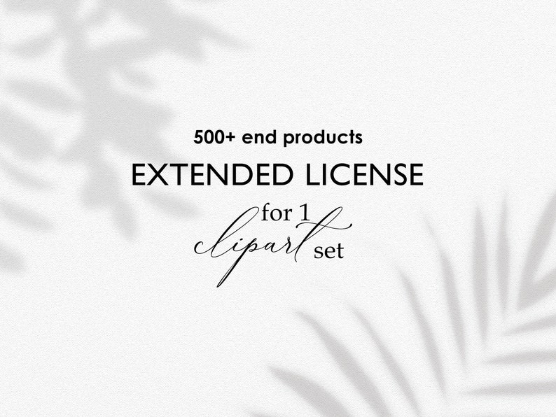 Extended License for 1 Clipart Set, 500 End Products. Graphic ...