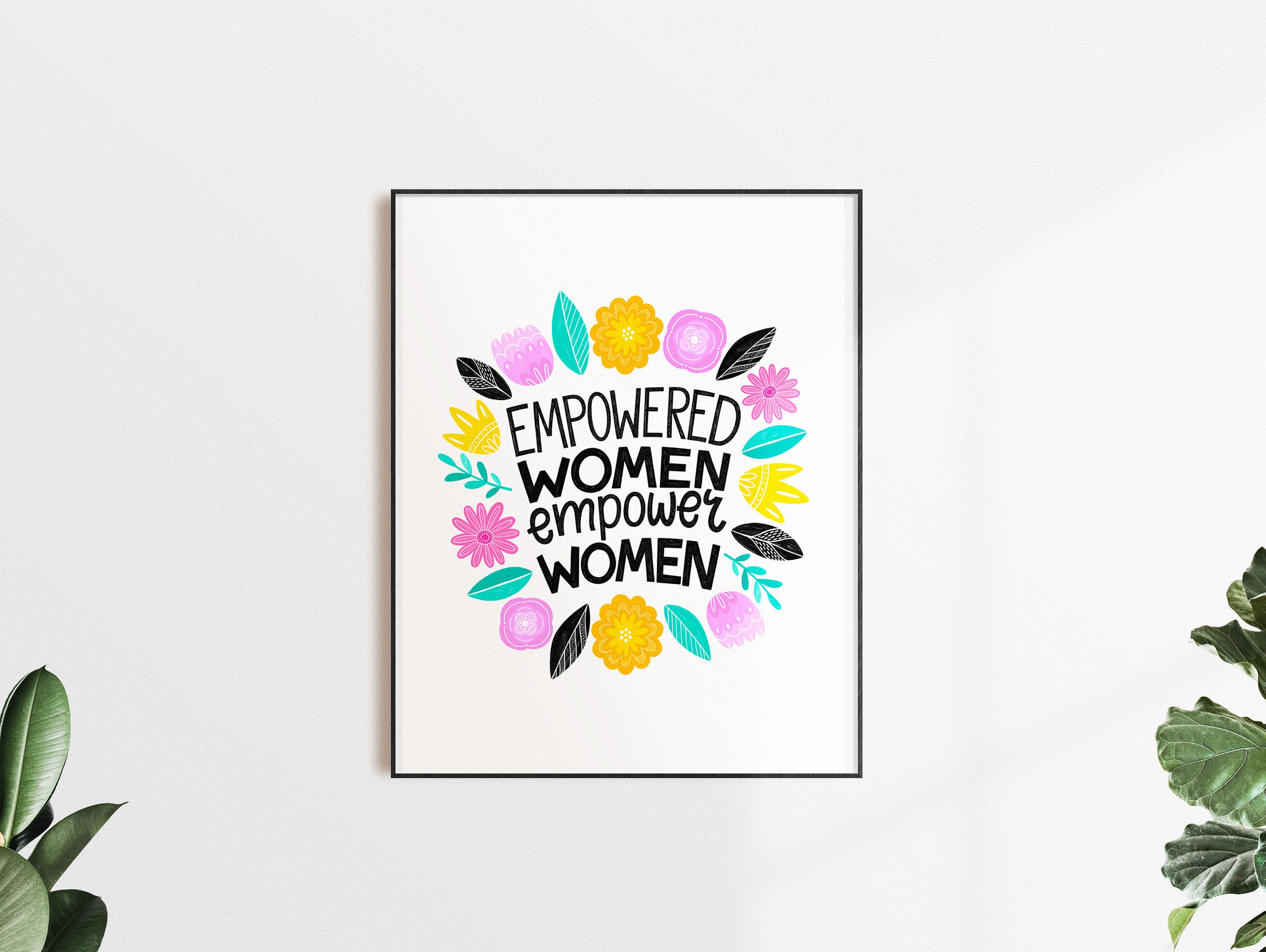Girl Empowerment Printable Feminist Poster Equality Art Etsy