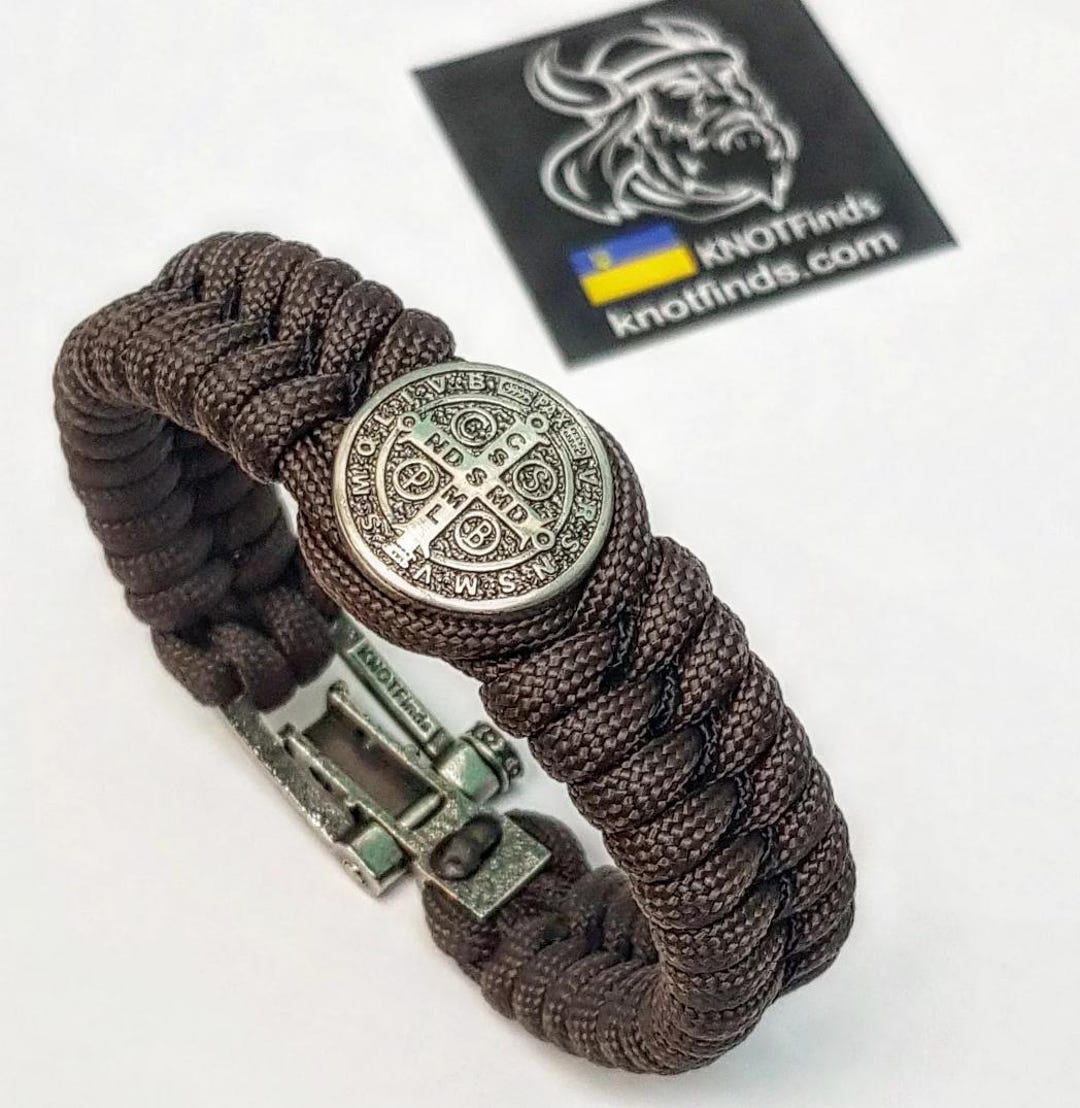 Saint Benedict Cross Bracelet. Exorcist Bracelet. Paracord Jewelry ...
