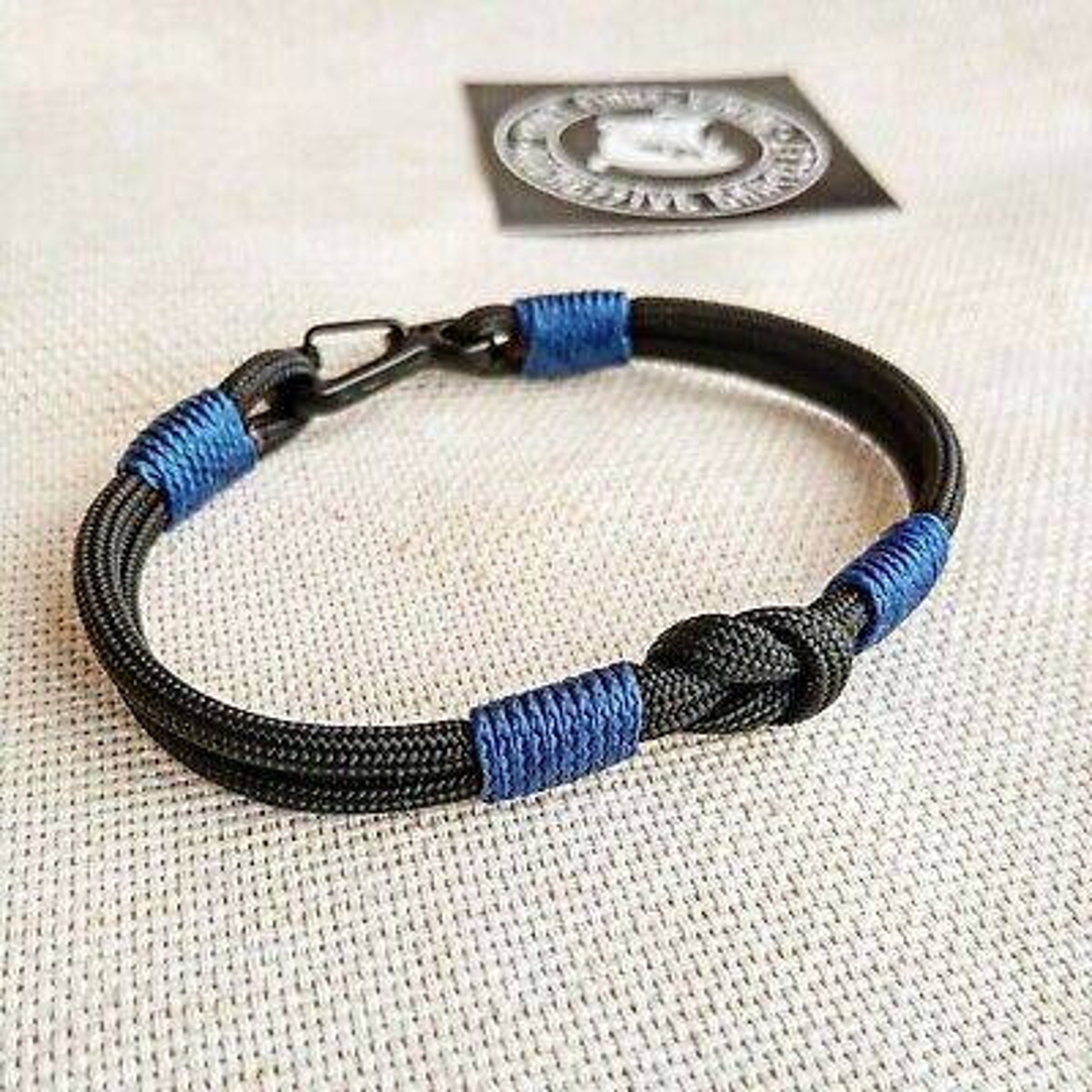 Thin Skydiving Royal Blue Bracelet Made of Paracord and | Etsy