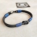 Thin Skydiving Royal Blue Bracelet Made of Paracord and Carabine for ...