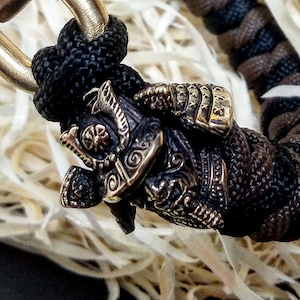 Custom Bracelet samurai, Made of Paracord and Original Brass Beads ...