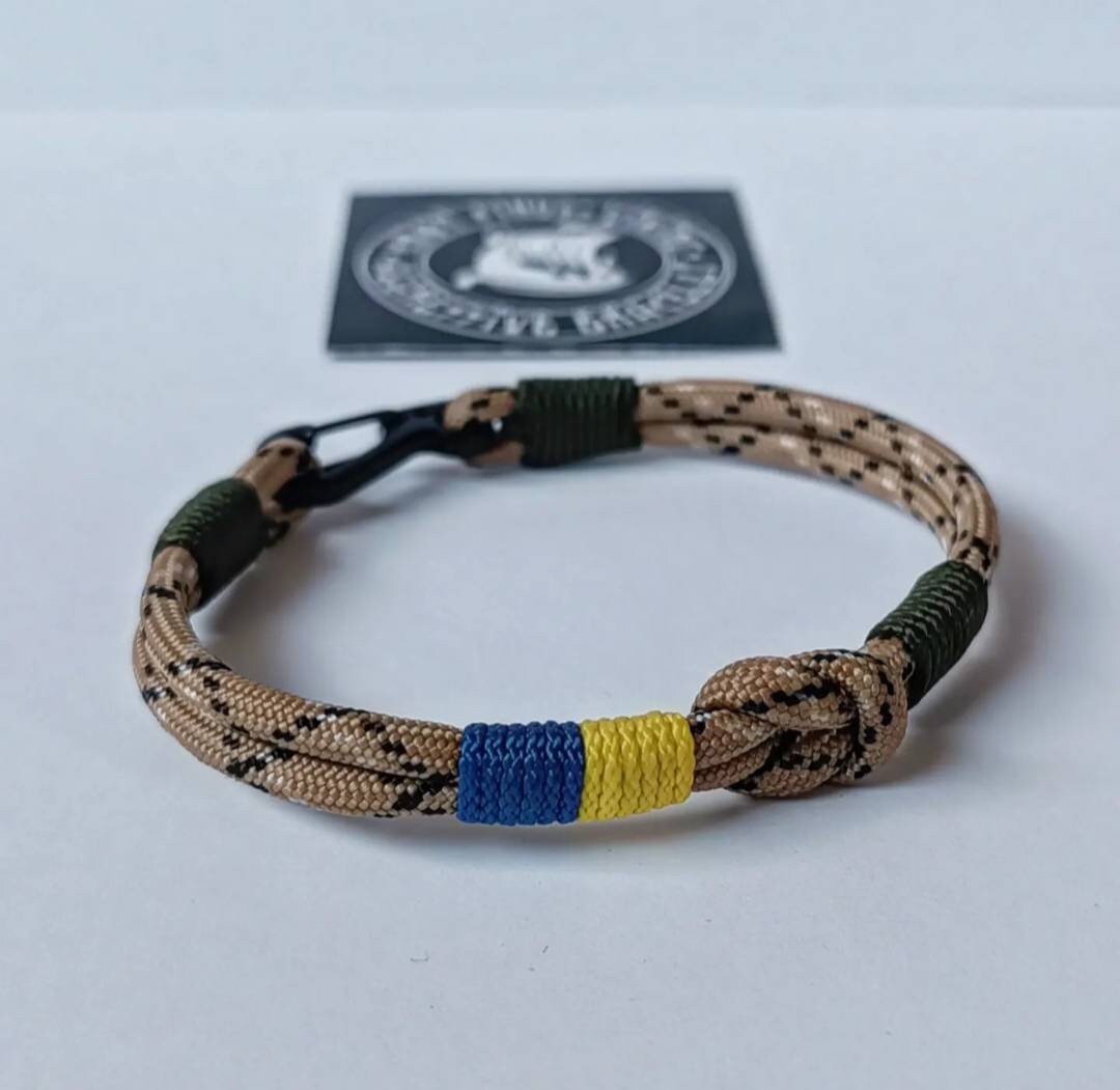 Ukrainian Flag. Paracord Ukrainian Bracelet. Ukrainian Chevron Bangle ...