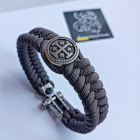 Handmade 550 Paracord Survival Bracelet – Wood Bead & Metal Buckle - Etsy
