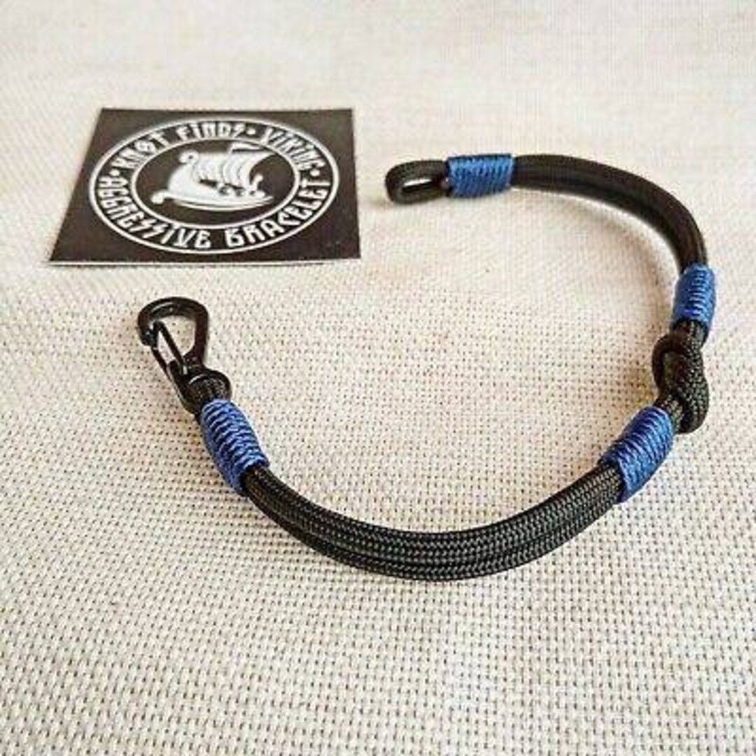Thin Skydiving Royal Blue Bracelet Made of Paracord and Carabine for ...