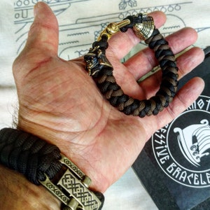 Custom Bracelet samurai, Made of Paracord and Original Brass Beads ...