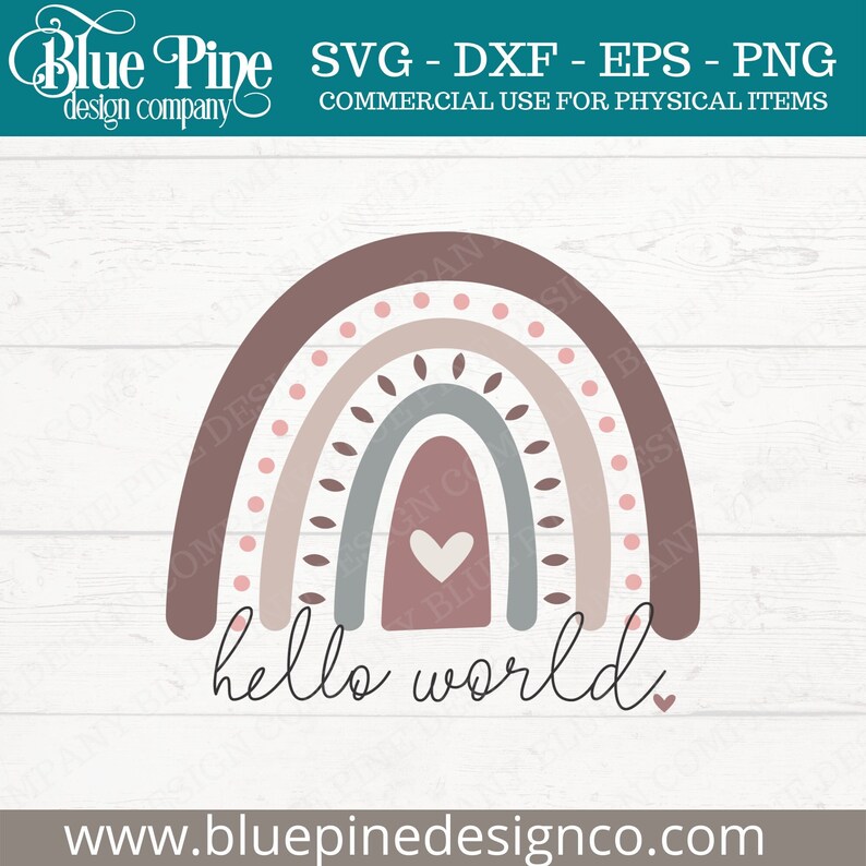 Hello World Svg Rainbow Svg Boho Rainbow Svg Nursery - Etsy