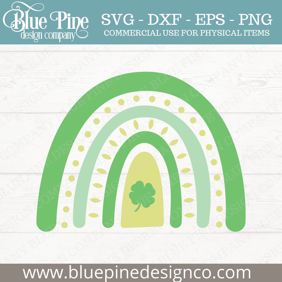 Rainbow Svg, Retro Svg, Boho St Patrick's Day, Lucky Clover Svg, Clover ...