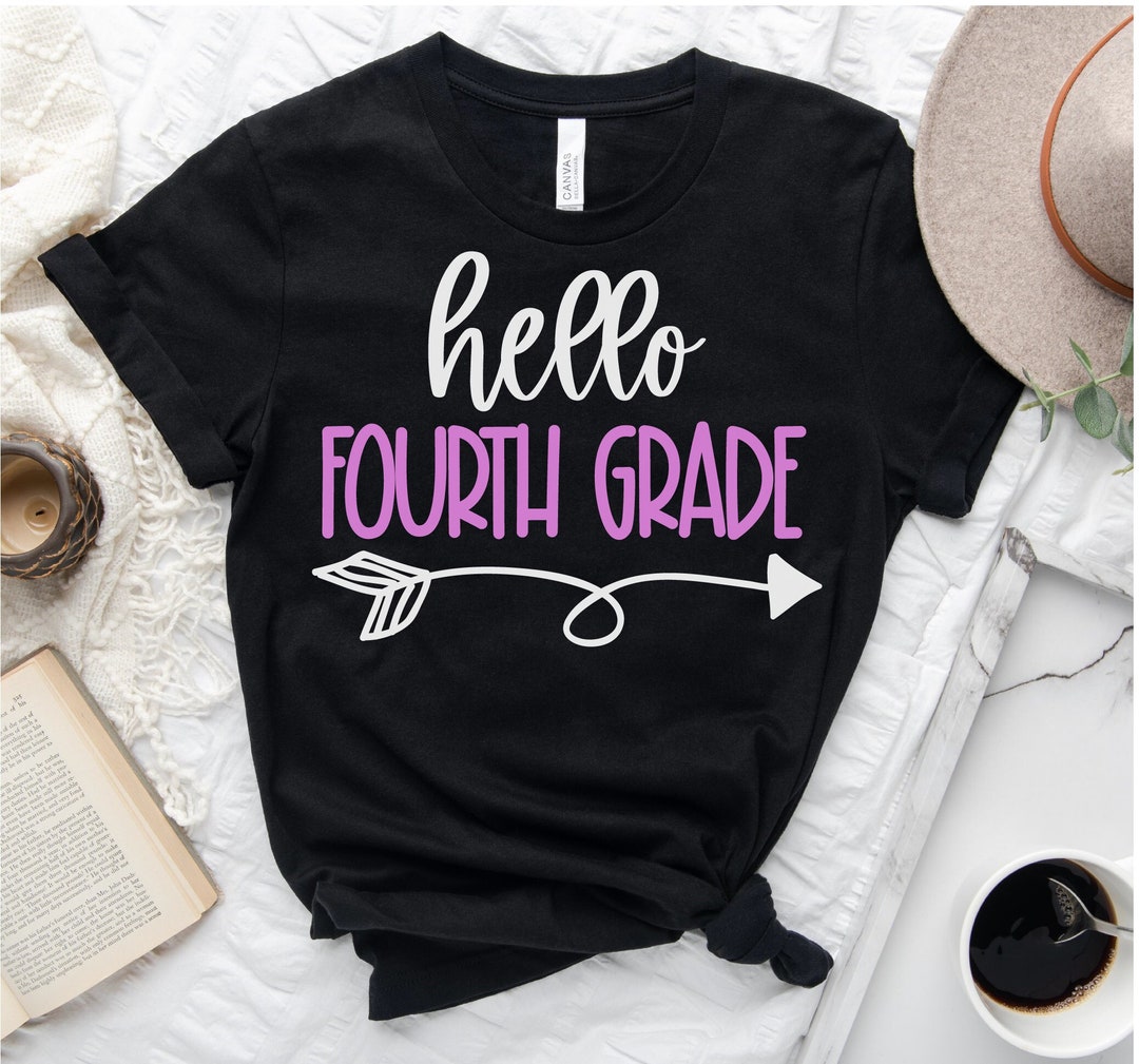 4th Grade Svg, Hello Fourth Grade Svg, Fourth Grade Svg, Back to School ...