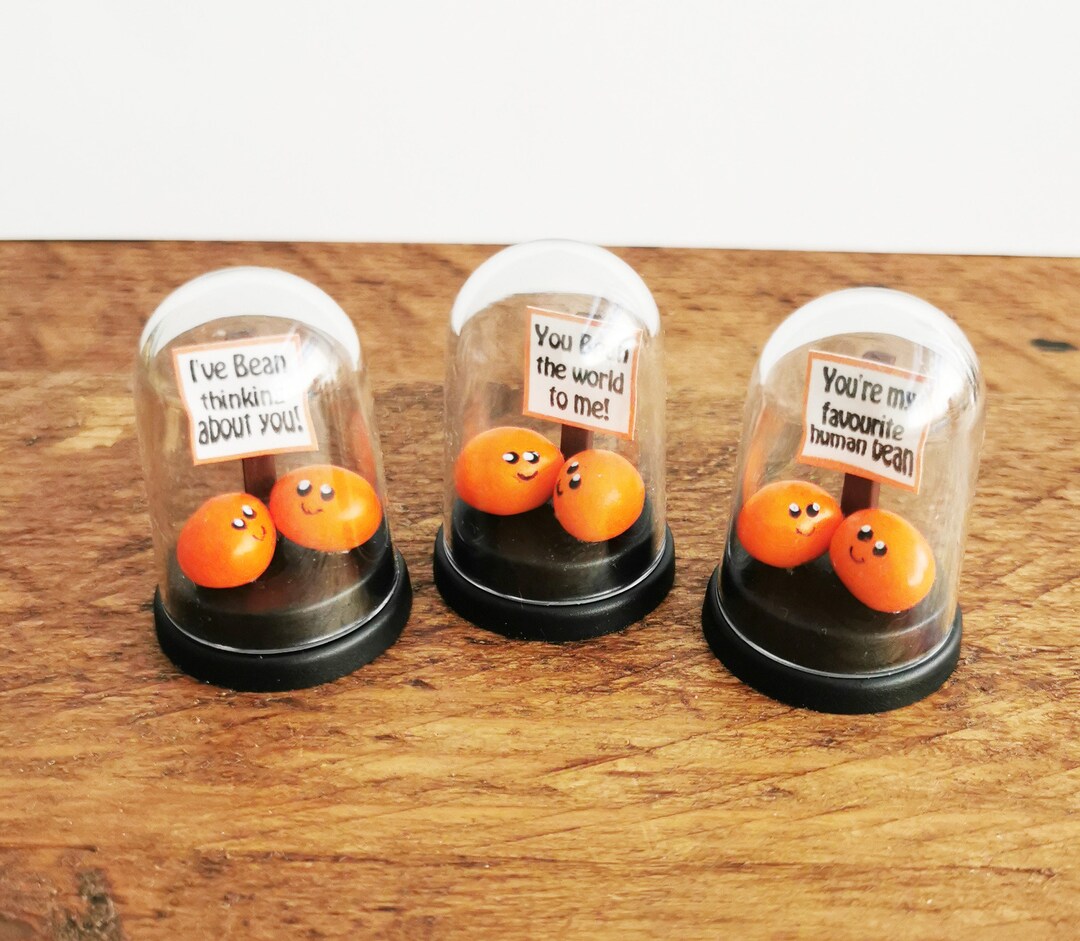 Miniature Beans in a Display Case, Personalised Message Baked Beans ...