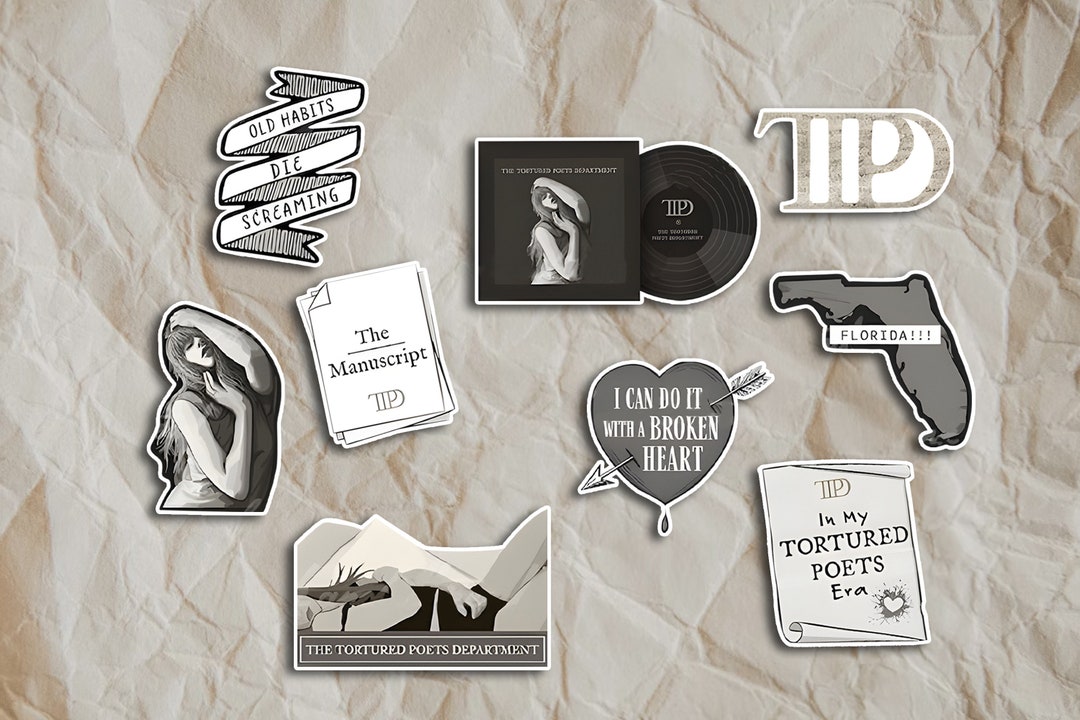 The Tortured Poets Department Bundle Stickers TTPD Vinyl Stickers TS ...