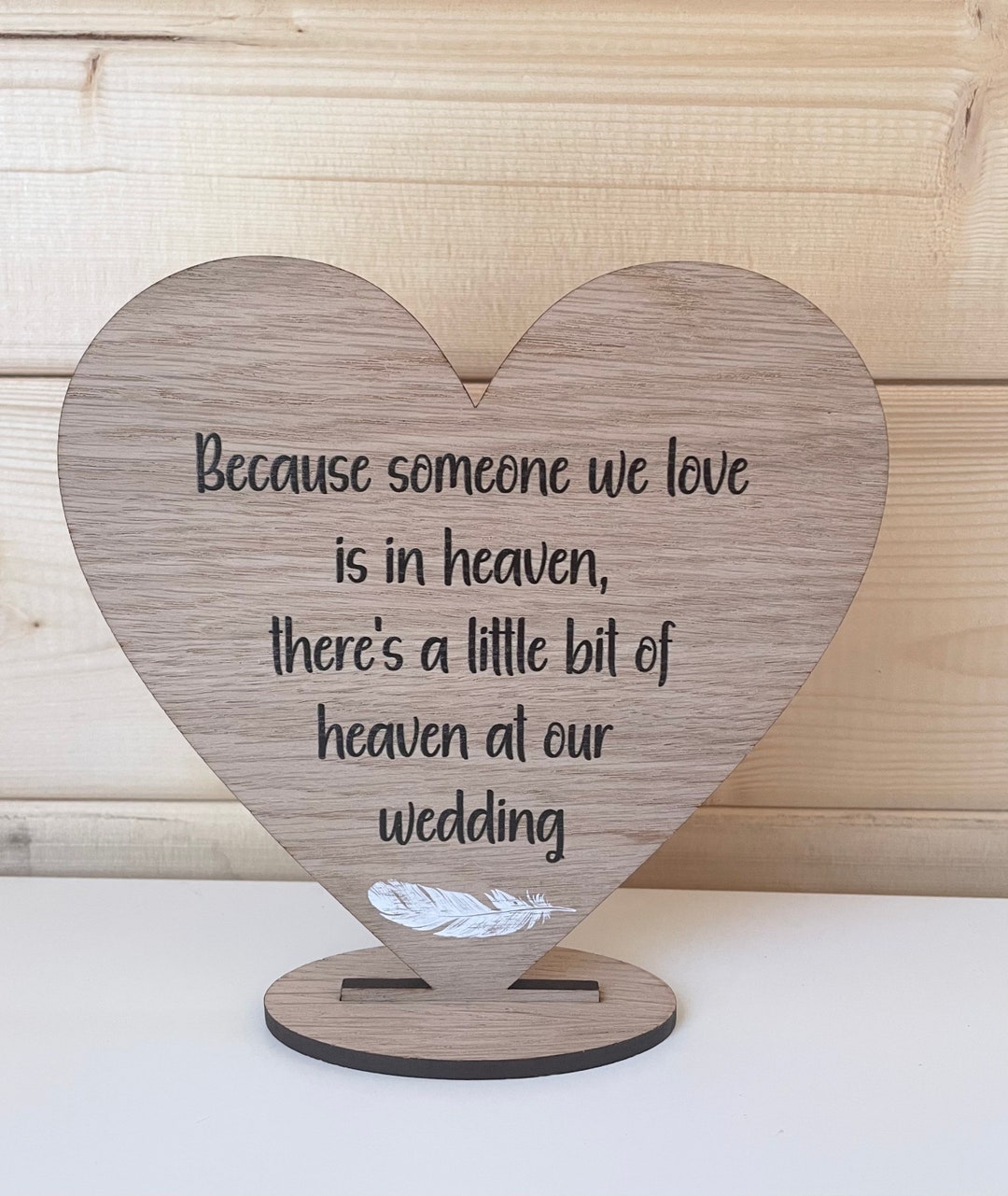 Because Someone We Love is in Heaven Sign, Wedding Sign, Wedding Table ...