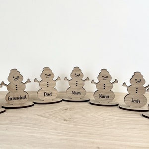 Wooden Christmas Place Names, Personalised Christmas Table Settings ...