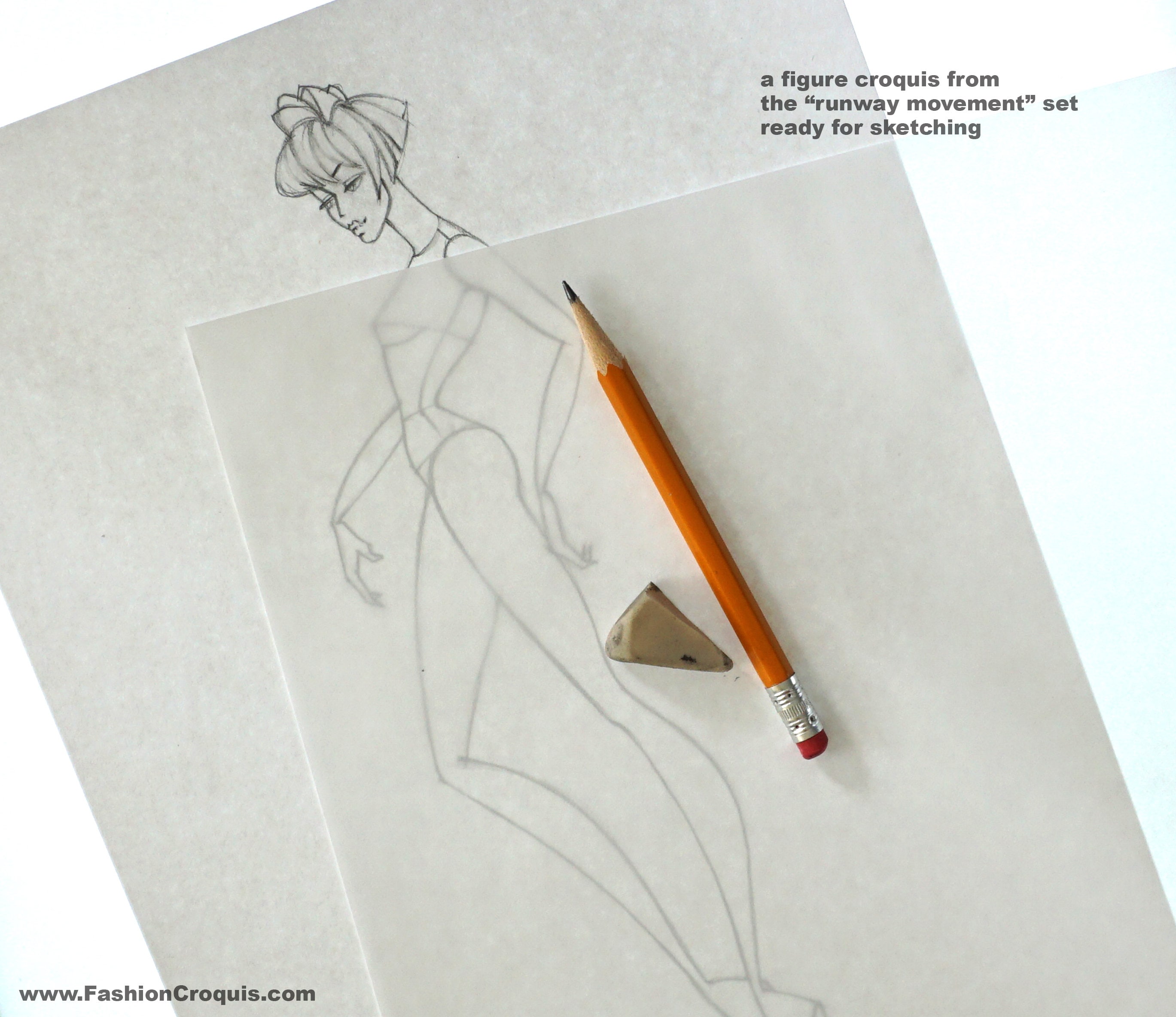 Runway Movement Fashion Croquis. Downloadable Printable Figure ...