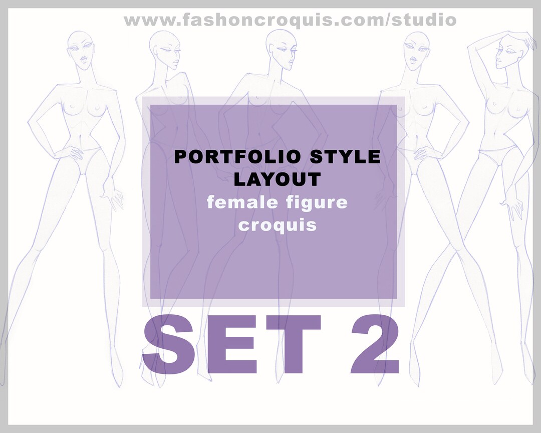 Portfolio Style Female Figure Templates – Downloadable Printable ...