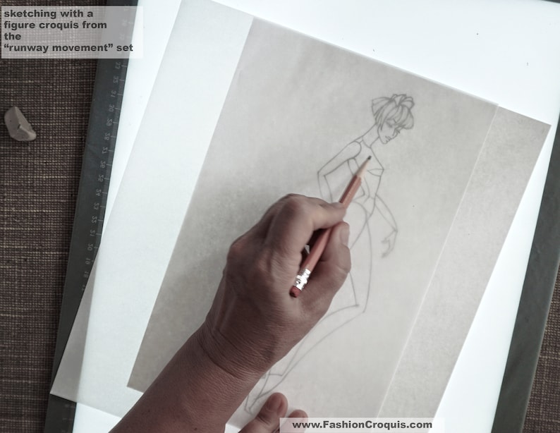 Runway Movement Fashion Croquis. Downloadable Printable Figure ...