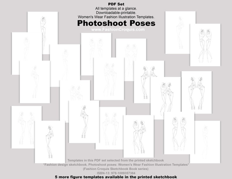 Fashion Illustration Figure Templates Downloadable Printable Poses ...