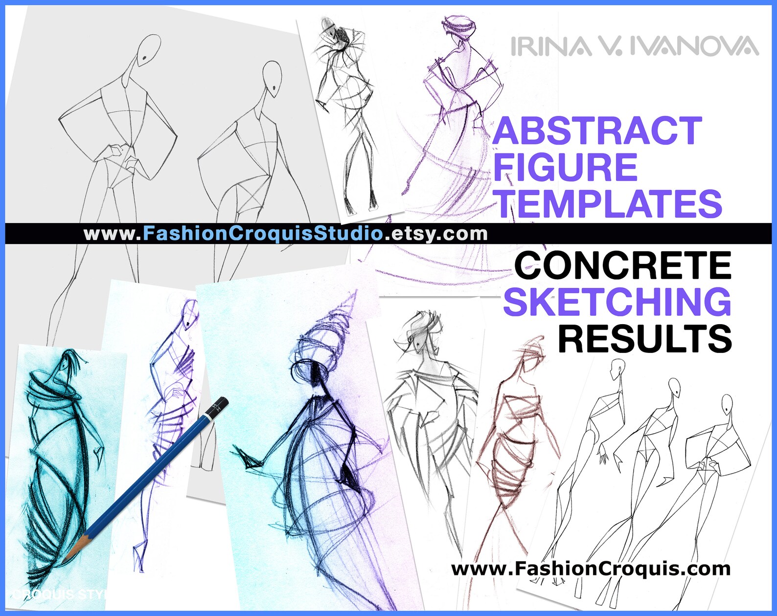 Minimalist Downloadable Printable Croquis for Fashion Illustration ...