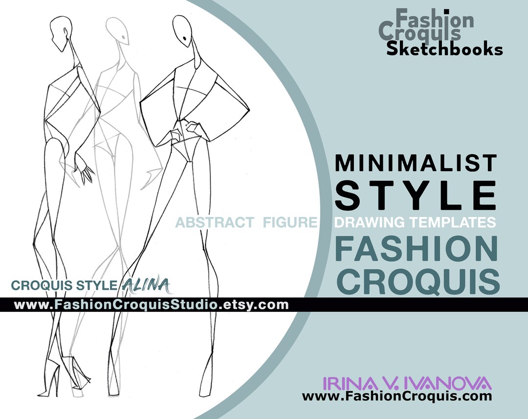 Minimalist Downloadable Printable Croquis for Fashion Illustration ...