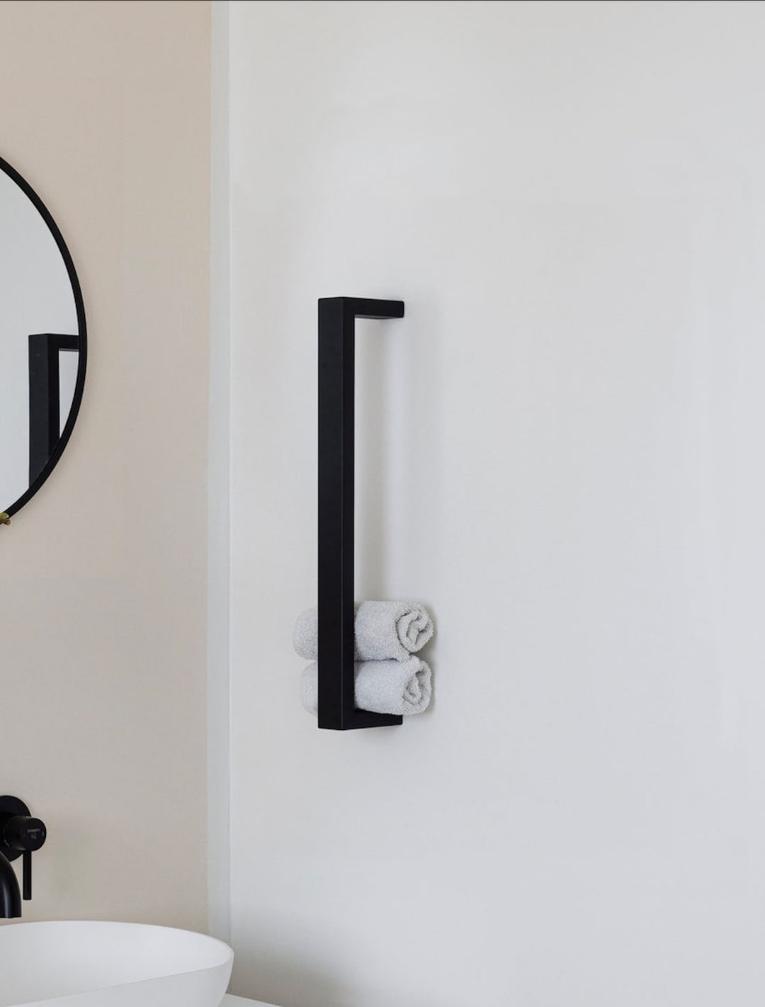 Vertical Towel Rack // Wall Mount // Towel Storage // Bath Towel Holder ...