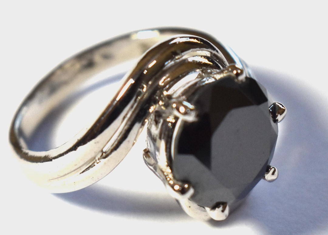 Engagement Ring 4.50 Ct Black Diamond Round Great Luster Shape Cut Ring ...