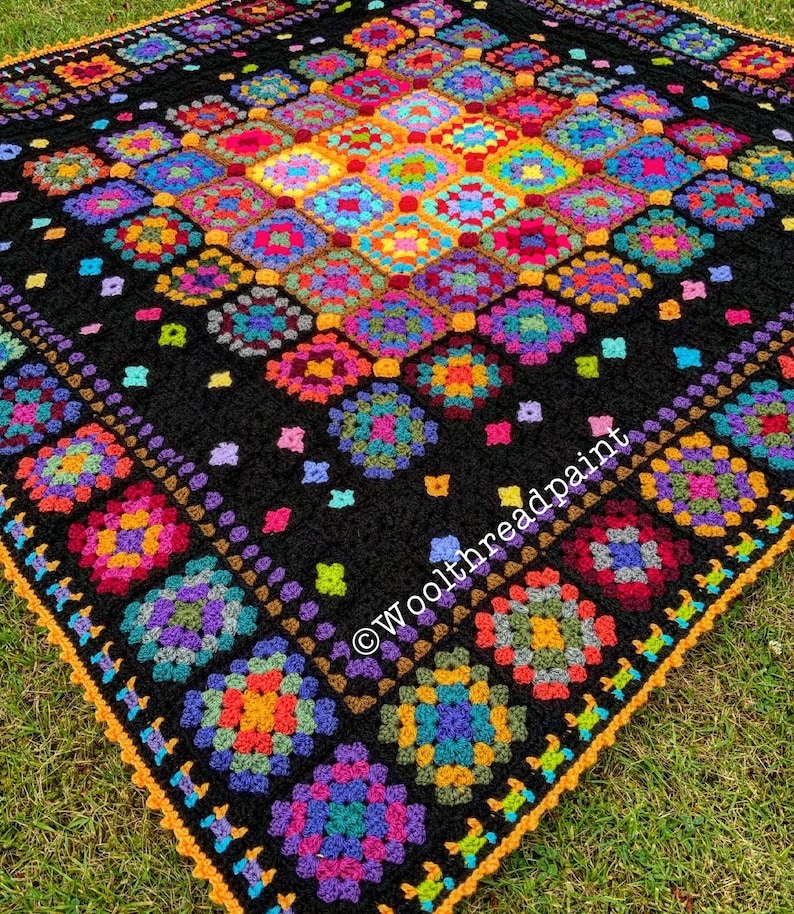 The Bonfire Crochet Blanket Pattern - Etsy