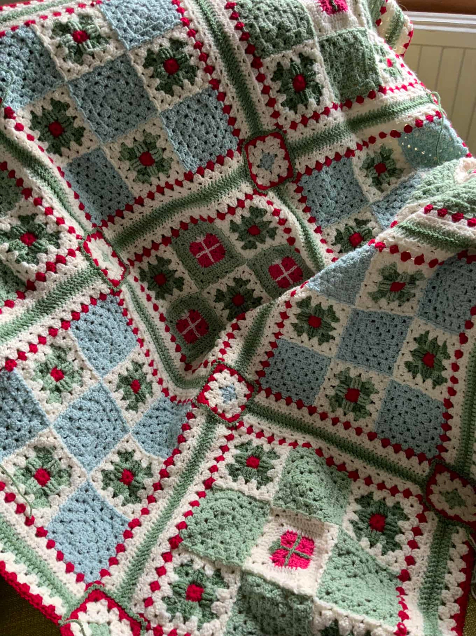 The Noel Nine Patch Blanket Pattern - Etsy UK