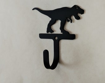 Home & Living Solid Wood Rack with Hooks Ferocious T-rex dinosaur ...