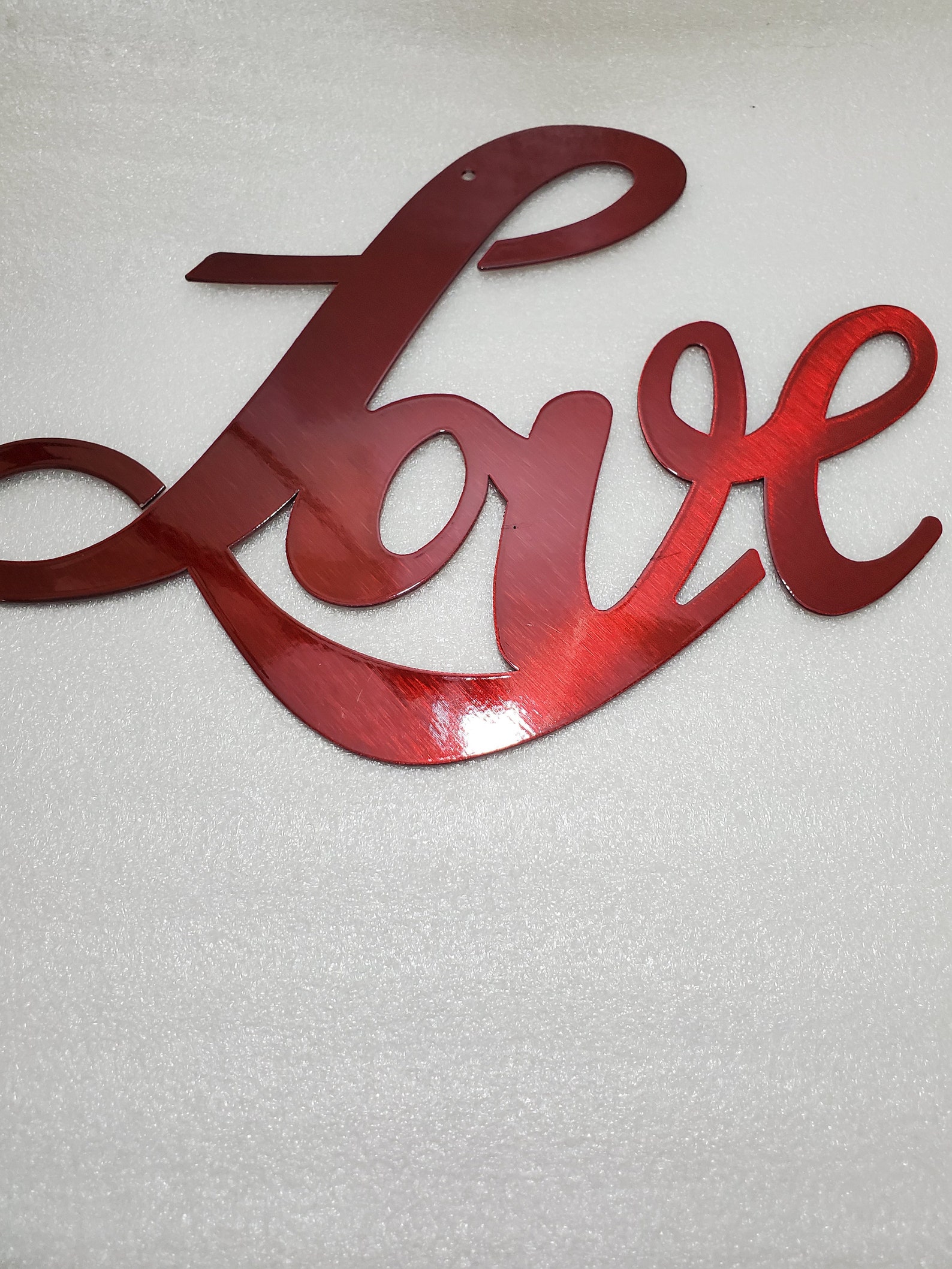 LOVE Wall Décor Satin Red or Bright Red in Cursive Script - Etsy