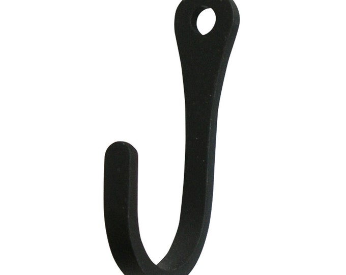 Hand Forged Flat Hook J Hook Rustic Farmhouse Simple Cabin - Etsy