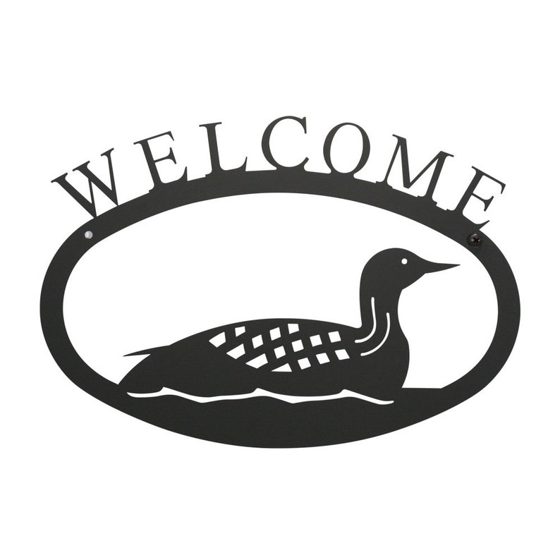 Loon Powder-coated Black Finished Welcome Sign Large - Etsy