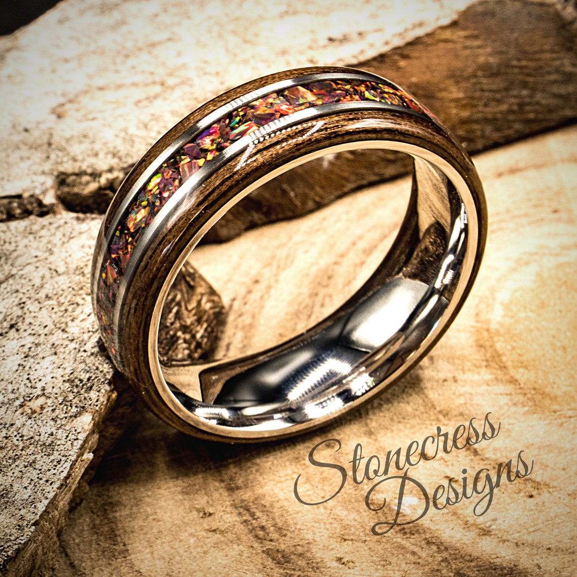 Mens Wedding Band Red Bloodstone Engagement Ring or - Etsy