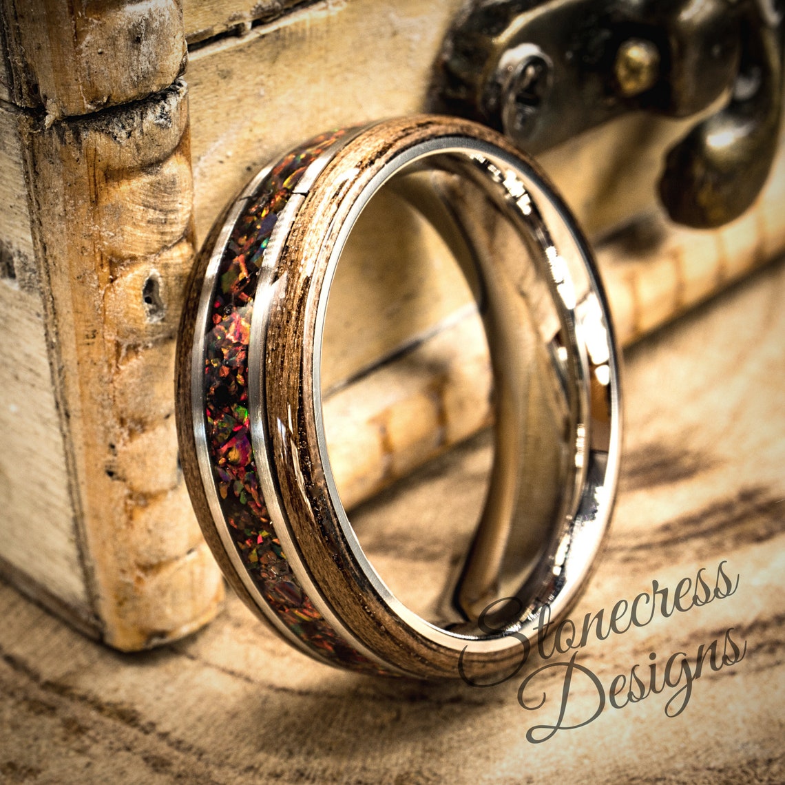 Mens Wedding Band Red Bloodstone Engagement Ring or - Etsy