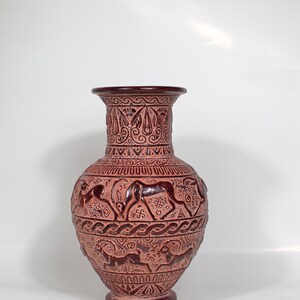 Αncient Greek Decorative Vase Pottery Wild Goat Style Red Color Large ...