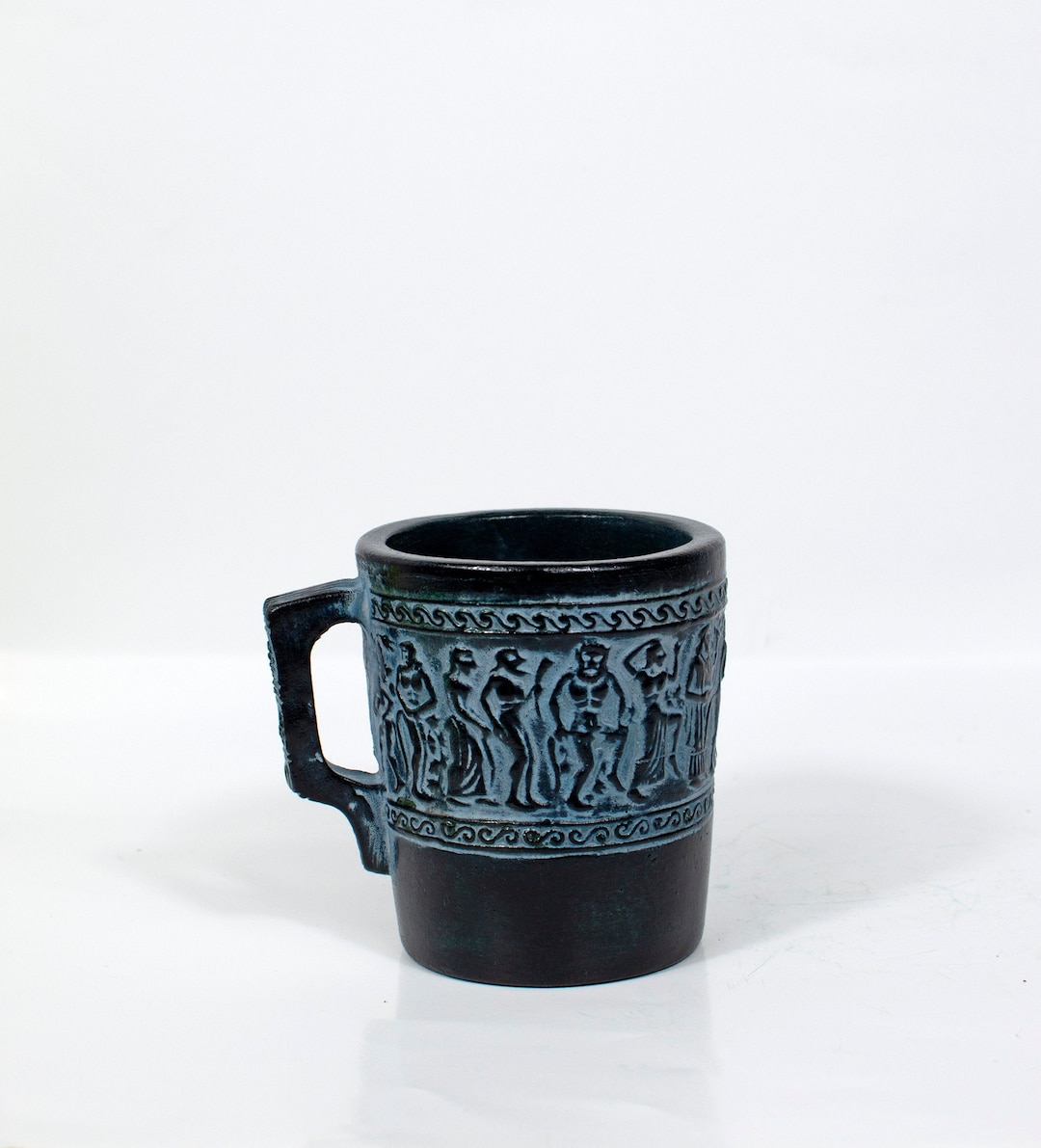 Αncient Greek Decorative Mug Handmade in Greece Blue Color - Etsy