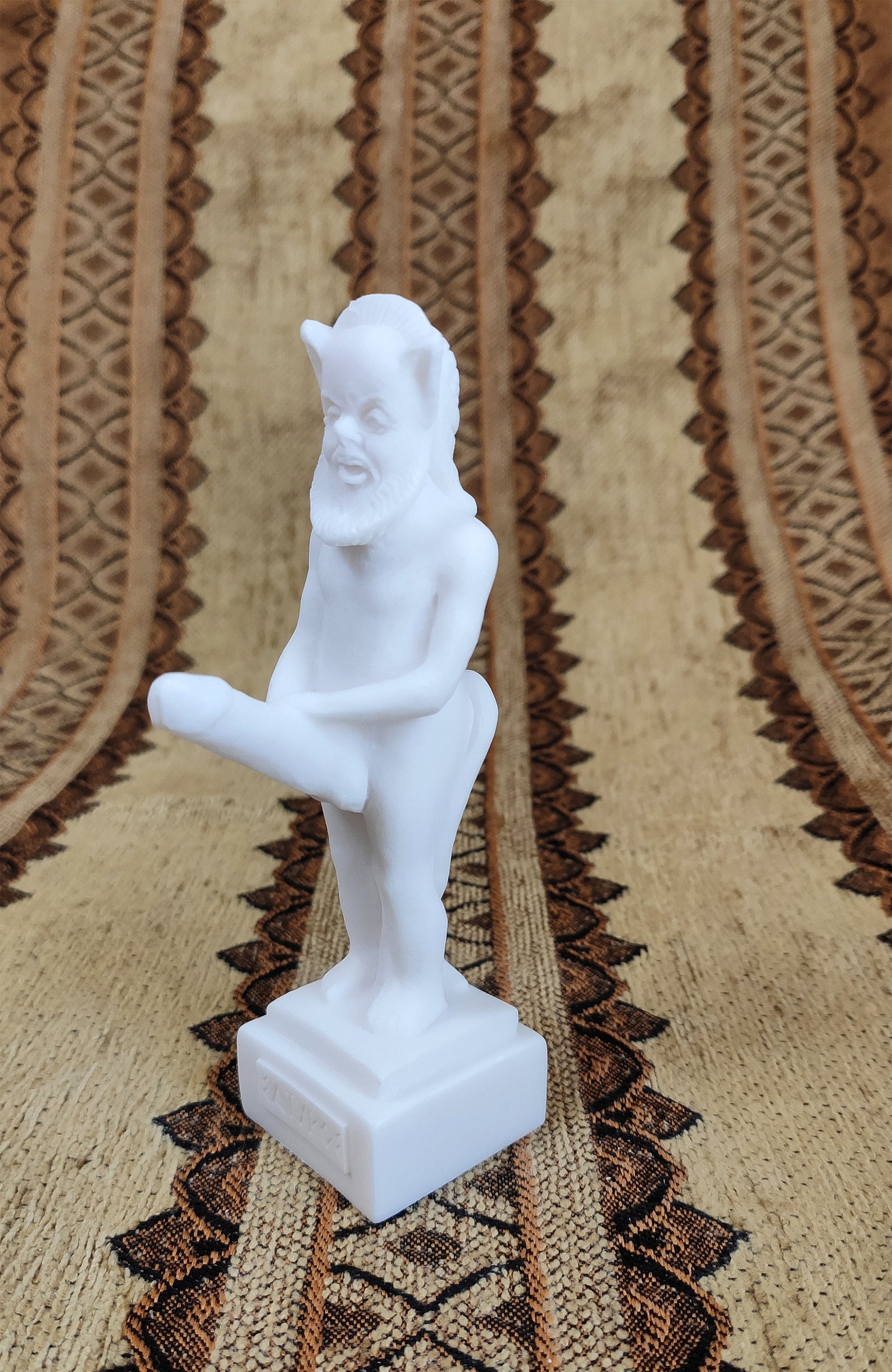 Satyr Greek Mythology Creature Statue Cast Alabaster Sculpture | Etsy