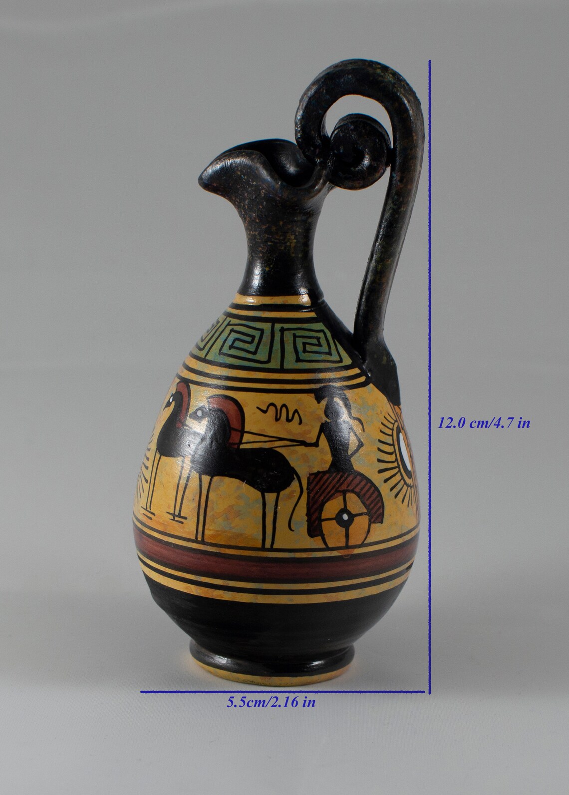 Ancient Greek Ceramic Vase of the Geometric Period Handmade - Etsy