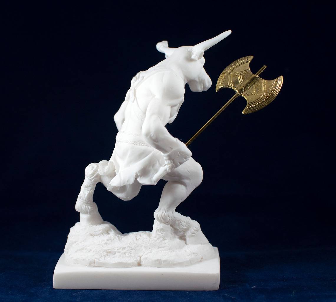 Minotaur Alabaster Statue Mythical Creature | Etsy
