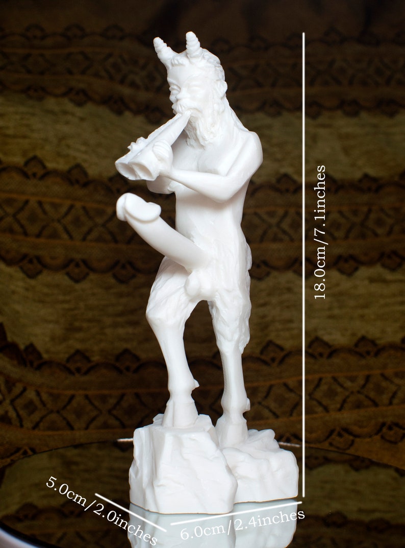 Satyr Greek Mythology Creature Statue Cast Alabaster Sculpture | Etsy