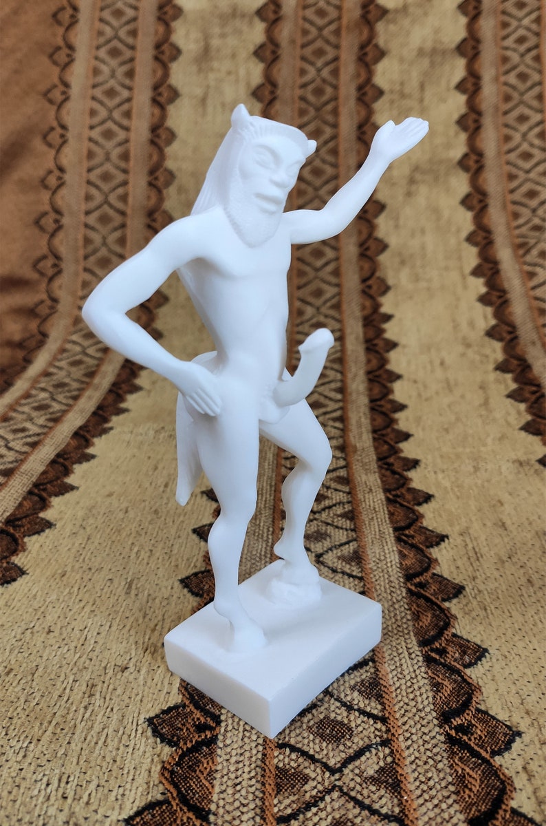 Satyr Greek Mythology Creature Statue Cast Alabaster Sculpture - Etsy