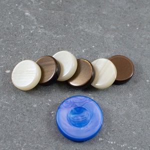 30 High Quality Acrylic Mother of Pearl Backgammon Checkers Dark Brown ...