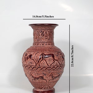 Αncient Greek Decorative Vase Pottery Wild Goat Style Red Color Large ...