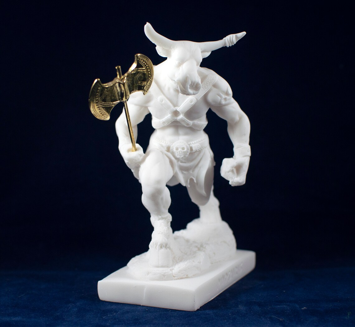 Minotaur Alabaster Statue Mythical Creature | Etsy