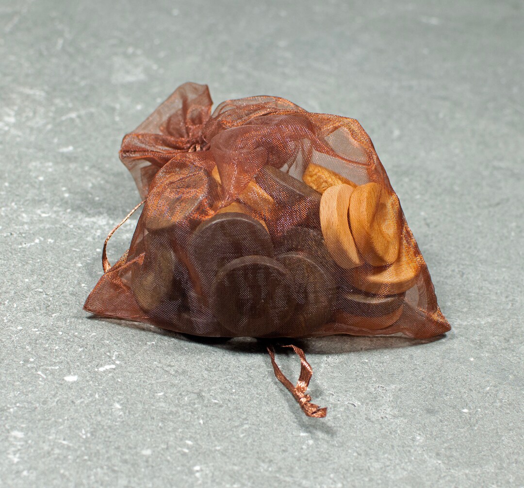 30 Βeech Wood Backgammon Checkers Chips 26mm 1.0 Inches High Quality ...