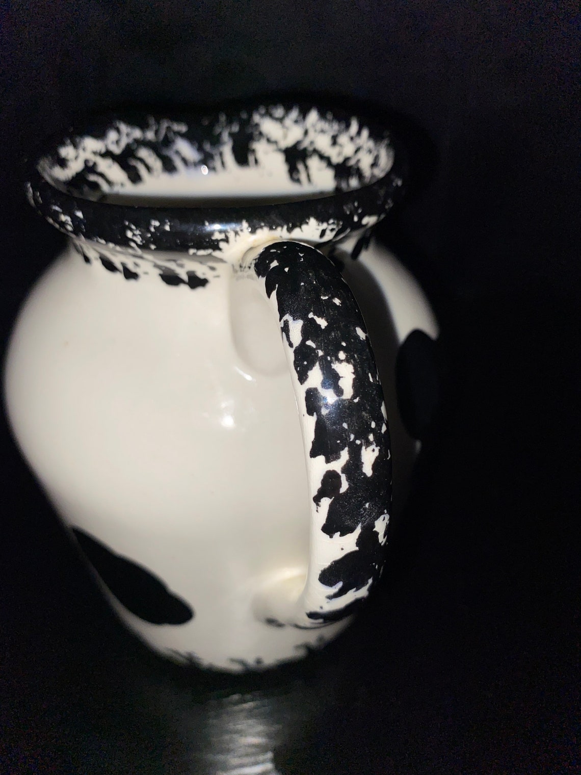 Vintage Hudsonware Cow Print Pitcher - Etsy