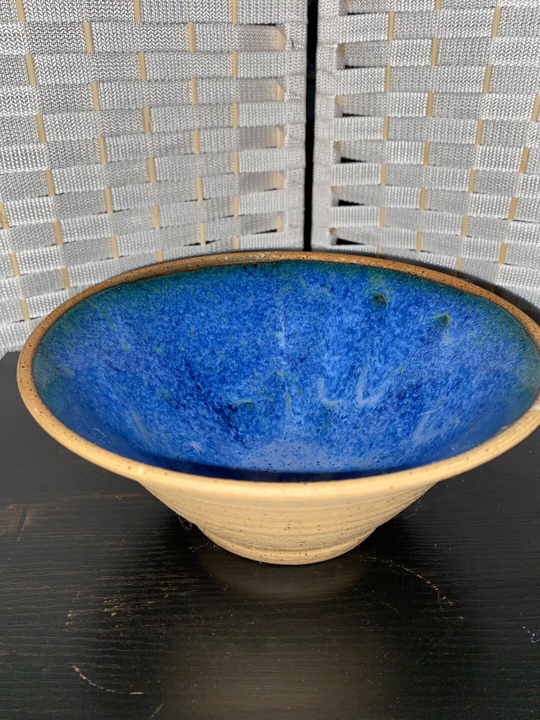 Hand Turned Cobalt Blue Pottery Bowl - Etsy